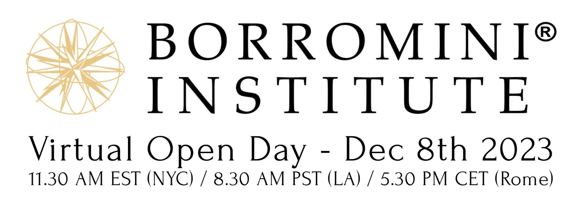 Sign up for the Borromini institute’s virtual Open Day - Borromini Institute